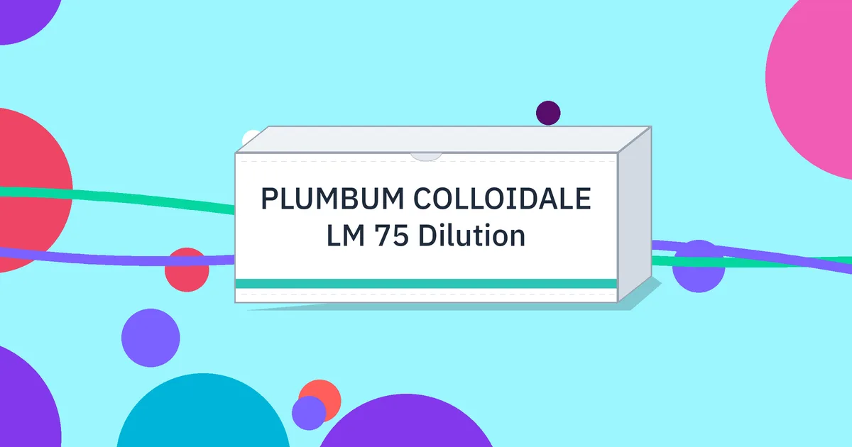 Symbolbild: Packung mit der Aufschrift PLUMBUM COLLOIDALE LM 75 Dilution (PZN 13040484) – Verfügbarkeit und Bezug in Apotheken in Frankfurt am Main
