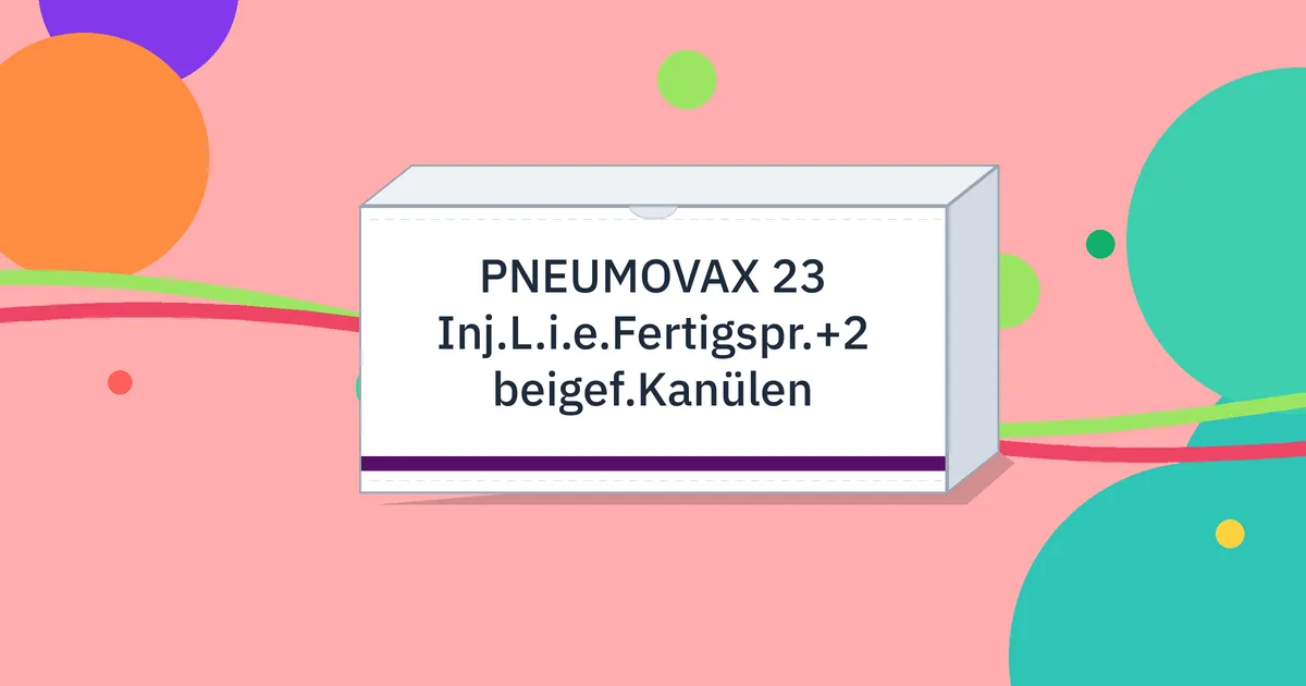 Symbolbild: Packung mit der Aufschrift PNEUMOVAX 23 Inj.L.i.e.Fertigspr.+2 beigef.Kanülen (PZN 17394782) – Verfügbarkeit und Bezug in Apotheken in Frankfurt am Main