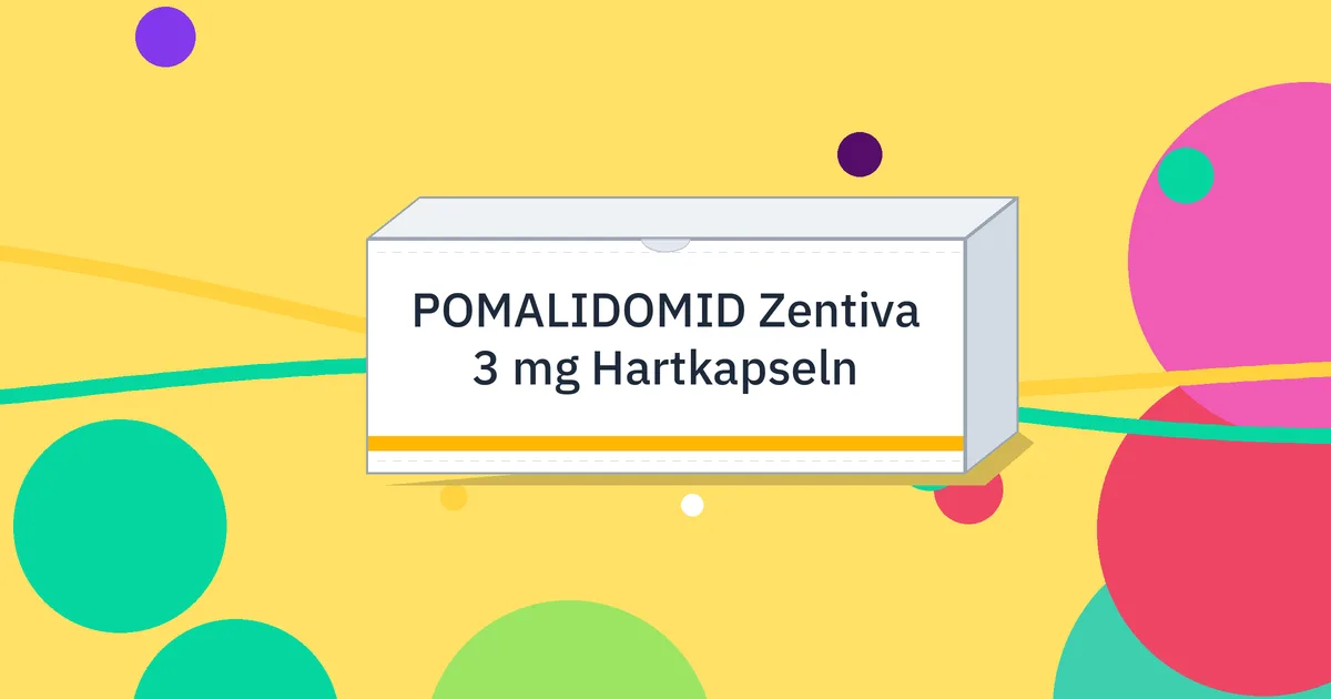 Symbolbild: Packung mit der Aufschrift POMALIDOMID Zentiva 3 mg Hartkapseln (PZN 18746881) – Verfügbarkeit und Bezug in Apotheken in Frankfurt am Main