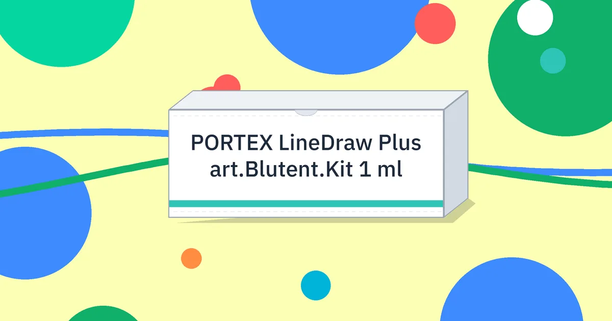 Symbolbild: Packung mit der Aufschrift PORTEX LineDraw Plus art.Blutent.Kit 1 ml (PZN 09218137) – Verfügbarkeit und Bezug in Apotheken in Frankfurt am Main