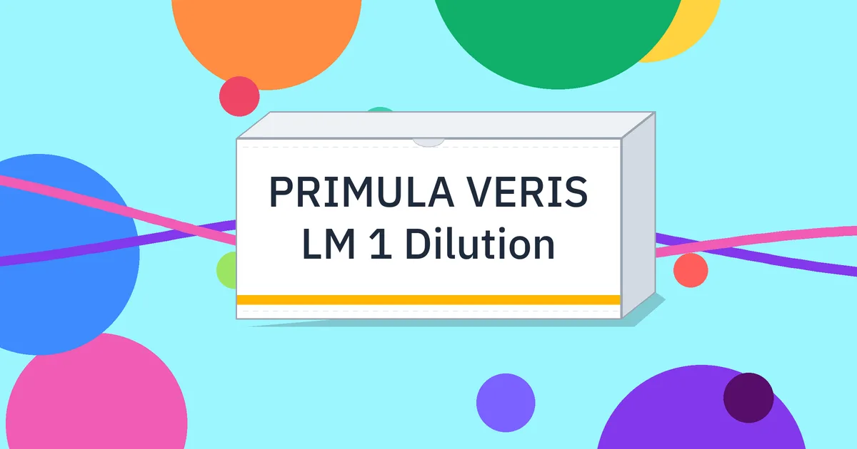 Symbolbild: Packung mit der Aufschrift PRIMULA VERIS LM 1 Dilution (PZN 13667361) – Verfügbarkeit und Bezug in Apotheken in Frankfurt am Main
