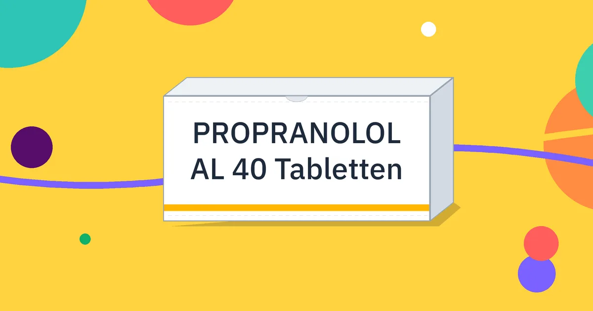 Symbolbild: Packung mit der Aufschrift PROPRANOLOL AL 40 Tabletten (PZN 04765739) – Verfügbarkeit und Bezug in Apotheken in Frankfurt am Main