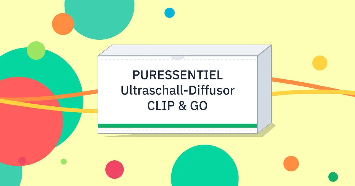 Symbolbild: Packung mit der Aufschrift PURESSENTIEL Ultraschall-Diffusor CLIP & GO (PZN 17549084) – Verfügbarkeit und Bezug in Apotheken in Frankfurt am Main
