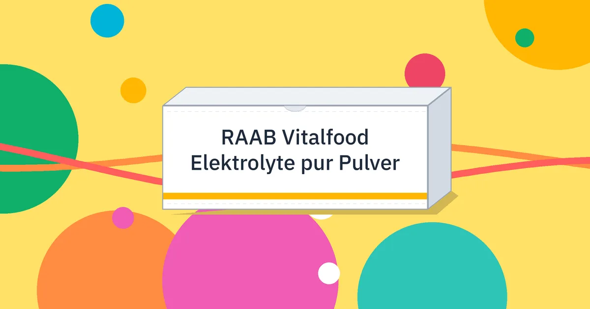 Symbolbild: Packung mit der Aufschrift RAAB Vitalfood Elektrolyte pur Pulver (PZN 19304398) – Verfügbarkeit und Bezug in Apotheken in Frankfurt am Main