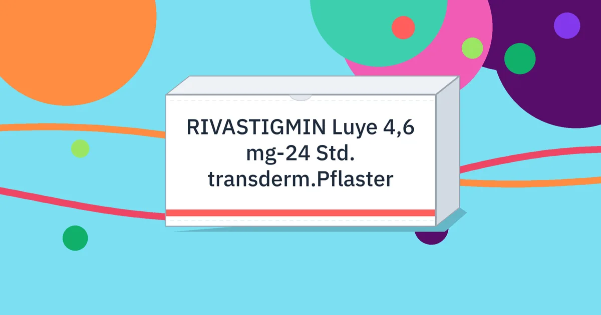 Symbolbild: Packung mit der Aufschrift RIVASTIGMIN Luye 4,6 mg-24 Std. transderm.Pflaster (PZN 14347693) – Verfügbarkeit und Bezug in Apotheken in Frankfurt am Main