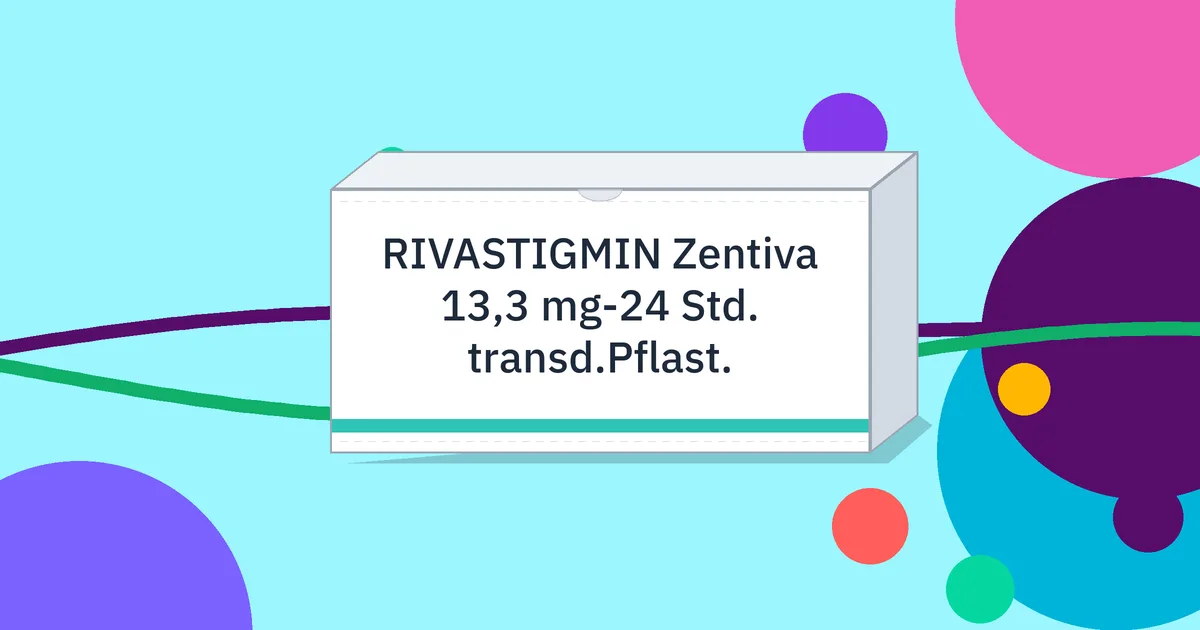 Symbolbild: Packung mit der Aufschrift RIVASTIGMIN Zentiva 13,3 mg-24 Std. transd.Pflast. (PZN 16778434) – Verfügbarkeit und Bezug in Apotheken in Frankfurt am Main