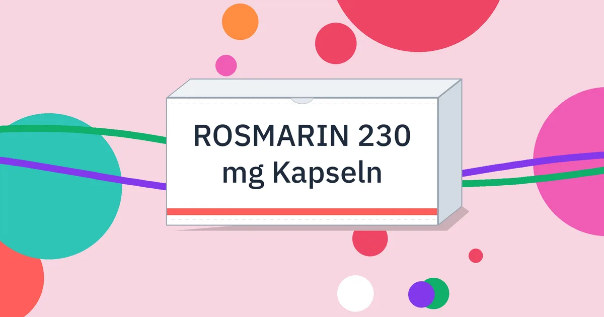 Symbolbild: Packung mit der Aufschrift ROSMARIN 230 mg Kapseln (PZN 17191636) – Verfügbarkeit und Bezug in Apotheken in Frankfurt am Main