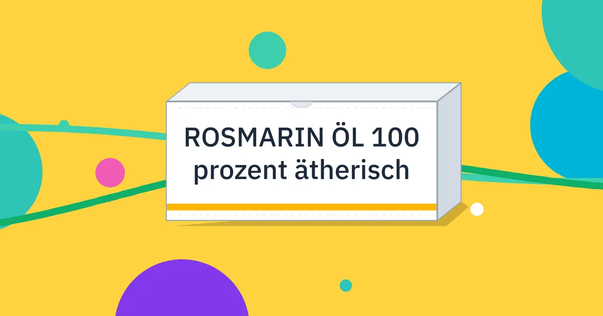 Symbolbild: Packung mit der Aufschrift ROSMARIN ÖL 100 prozent ätherisch (PZN 07206213) – Verfügbarkeit und Bezug in Apotheken in Frankfurt am Main