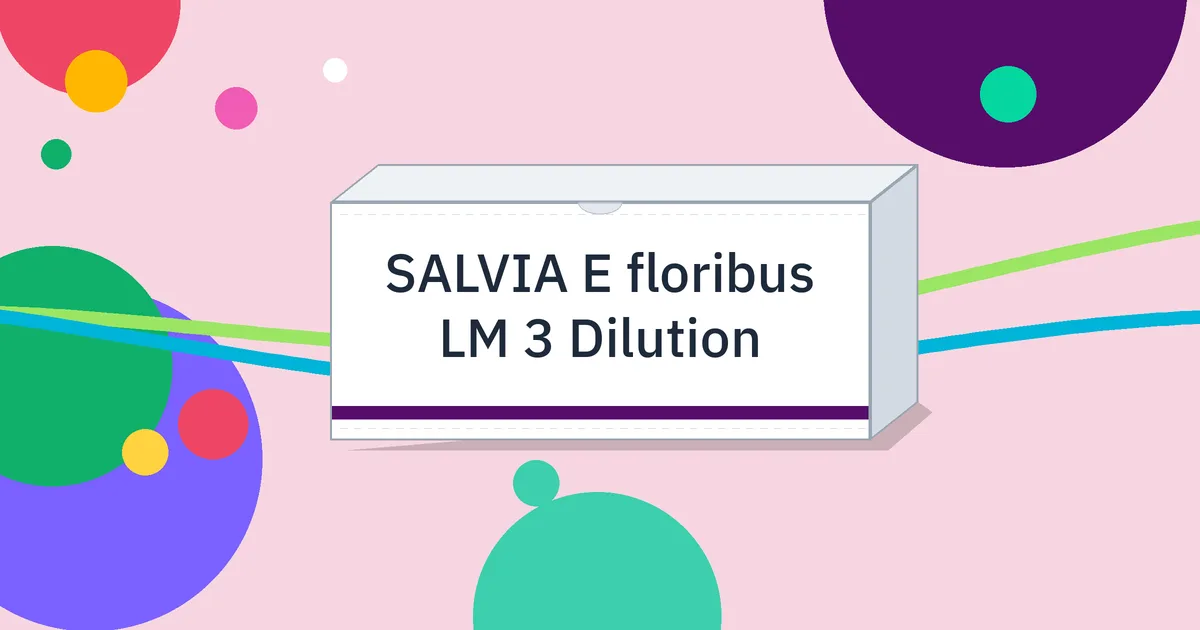 Symbolbild: Packung mit der Aufschrift SALVIA E floribus LM 3 Dilution (PZN 13178946) – Verfügbarkeit und Bezug in Apotheken in Frankfurt am Main