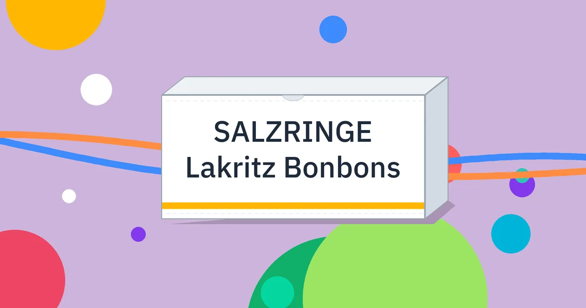 Symbolbild: Packung mit der Aufschrift SALZRINGE Lakritz Bonbons (PZN 11172879) – Verfügbarkeit und Bezug in Apotheken in Frankfurt am Main