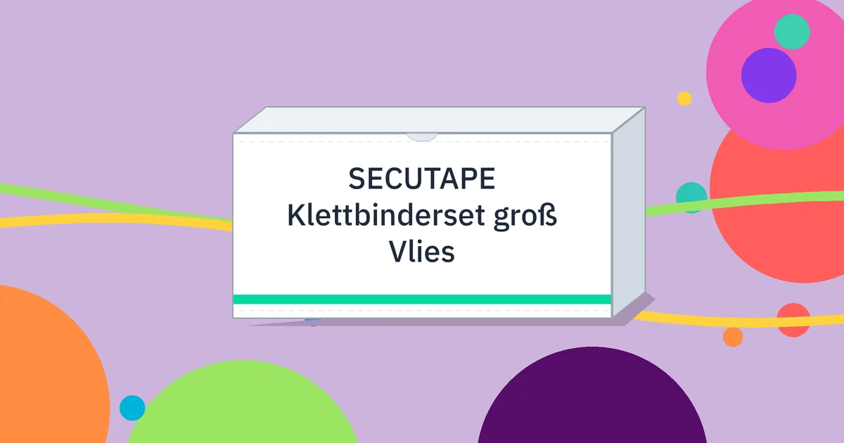 Symbolbild: Packung mit der Aufschrift SECUTAPE Klettbinderset groß Vlies (PZN 19957924) – Verfügbarkeit und Bezug in Apotheken in Frankfurt am Main