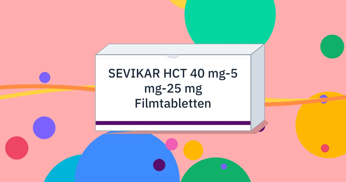 Symbolbild: Packung mit der Aufschrift SEVIKAR HCT 40 mg-5 mg-25 mg Filmtabletten (PZN 10192621) – Verfügbarkeit und Bezug in Apotheken in Frankfurt am Main
