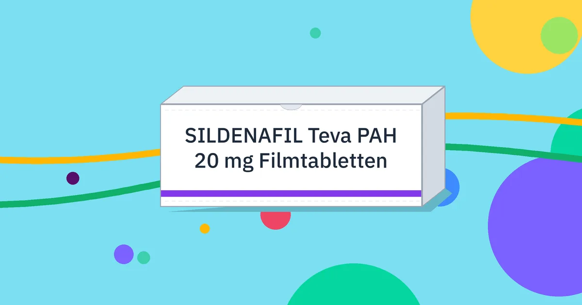 Symbolbild: Packung mit der Aufschrift SILDENAFIL Teva PAH 20 mg Filmtabletten (PZN 20040361) – Verfügbarkeit und Bezug in Apotheken in Frankfurt am Main
