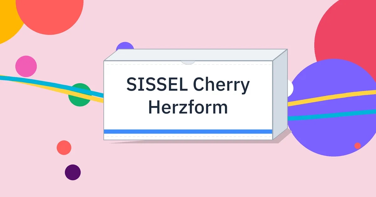 Symbolbild: Packung mit der Aufschrift SISSEL Cherry Herzform (PZN 09156844) – Verfügbarkeit und Bezug in Apotheken in Frankfurt am Main