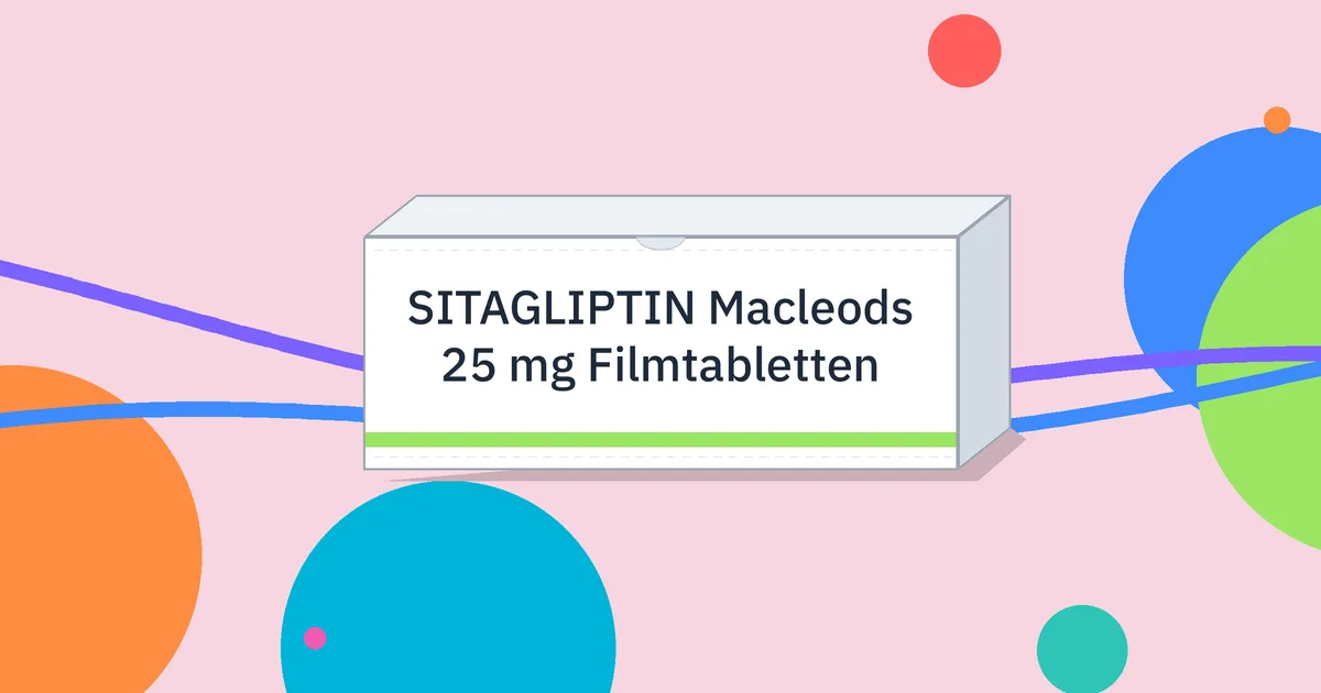 Symbolbild: Packung mit der Aufschrift SITAGLIPTIN Macleods 25 mg Filmtabletten (PZN 20292766) – Verfügbarkeit und Bezug in Apotheken in Frankfurt am Main