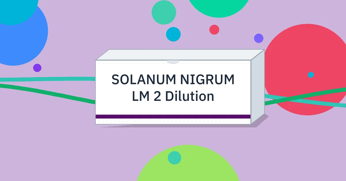 Symbolbild: Packung mit der Aufschrift SOLANUM NIGRUM LM 2 Dilution (PZN 13192745) – Verfügbarkeit und Bezug in Apotheken in Frankfurt am Main
