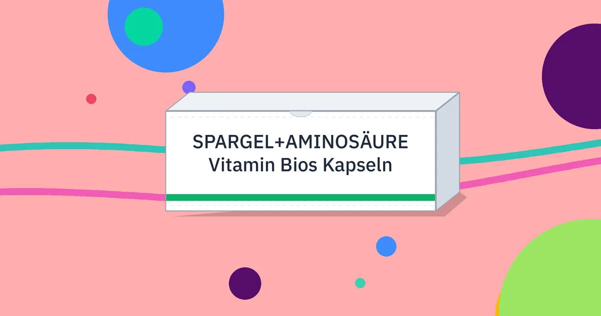 Symbolbild: Packung mit der Aufschrift SPARGEL+AMINOSÄURE Vitamin Bios Kapseln (PZN 04462826) – Verfügbarkeit und Bezug in Apotheken in Frankfurt am Main