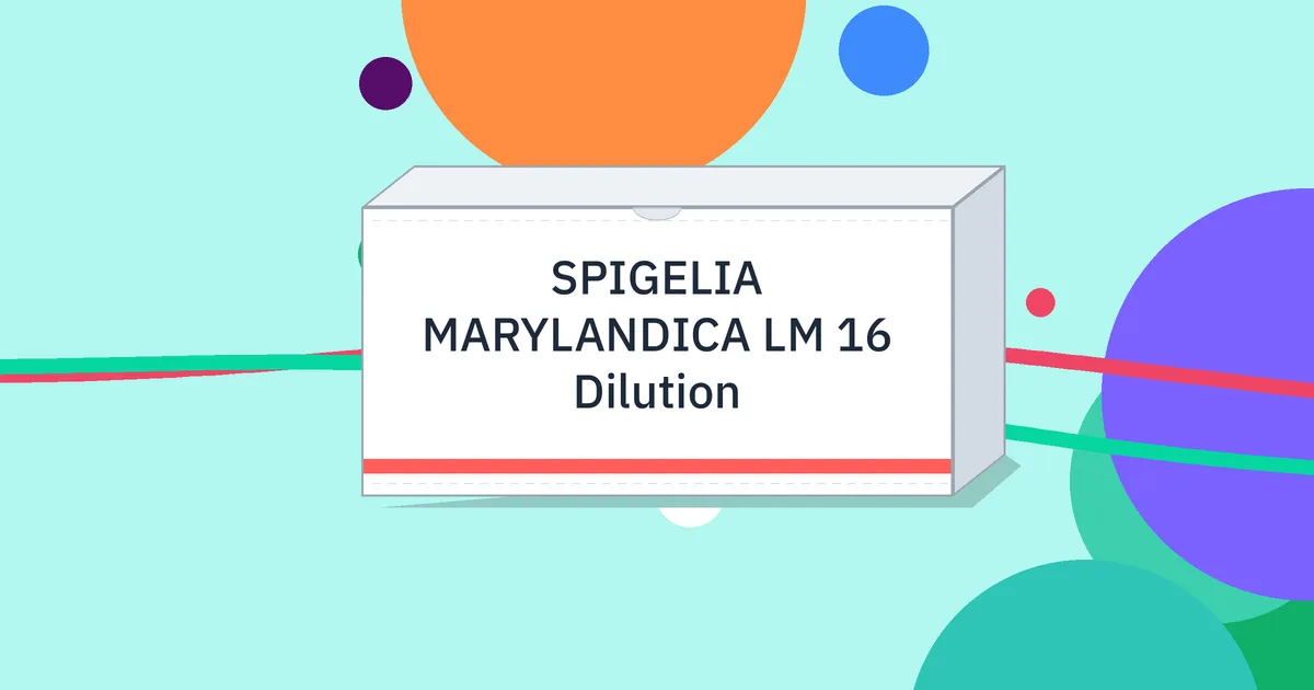 Symbolbild: Packung mit der Aufschrift SPIGELIA MARYLANDICA LM 16 Dilution (PZN 13195637) – Verfügbarkeit und Bezug in Apotheken in Frankfurt am Main