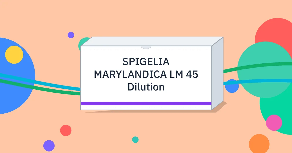 Symbolbild: Packung mit der Aufschrift SPIGELIA MARYLANDICA LM 45 Dilution (PZN 13195838) – Verfügbarkeit und Bezug in Apotheken in Frankfurt am Main