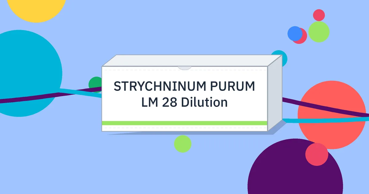Symbolbild: Packung mit der Aufschrift STRYCHNINUM PURUM LM 28 Dilution (PZN 13207843) – Verfügbarkeit und Bezug in Apotheken in Frankfurt am Main