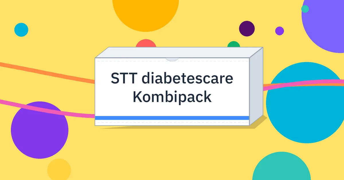 Symbolbild: Packung mit der Aufschrift STT diabetescare Kombipack (PZN 13975312) – Verfügbarkeit und Bezug in Apotheken in Frankfurt am Main