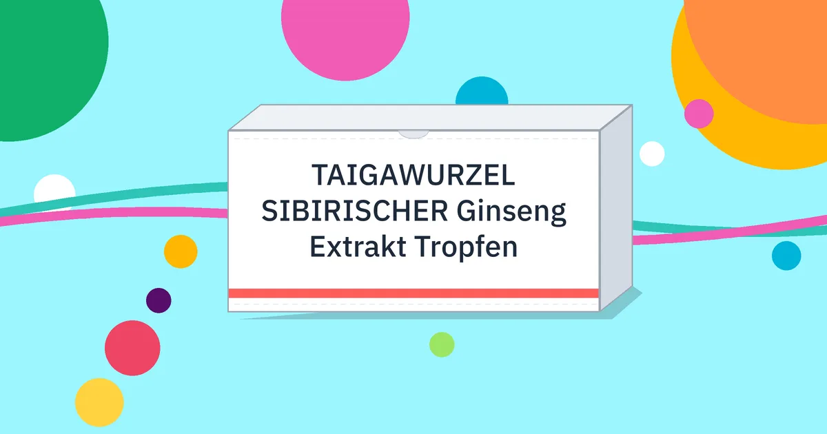 Symbolbild: Packung mit der Aufschrift TAIGAWURZEL SIBIRISCHER Ginseng Extrakt Tropfen (PZN 20212000) – Verfügbarkeit und Bezug in Apotheken in Frankfurt am Main