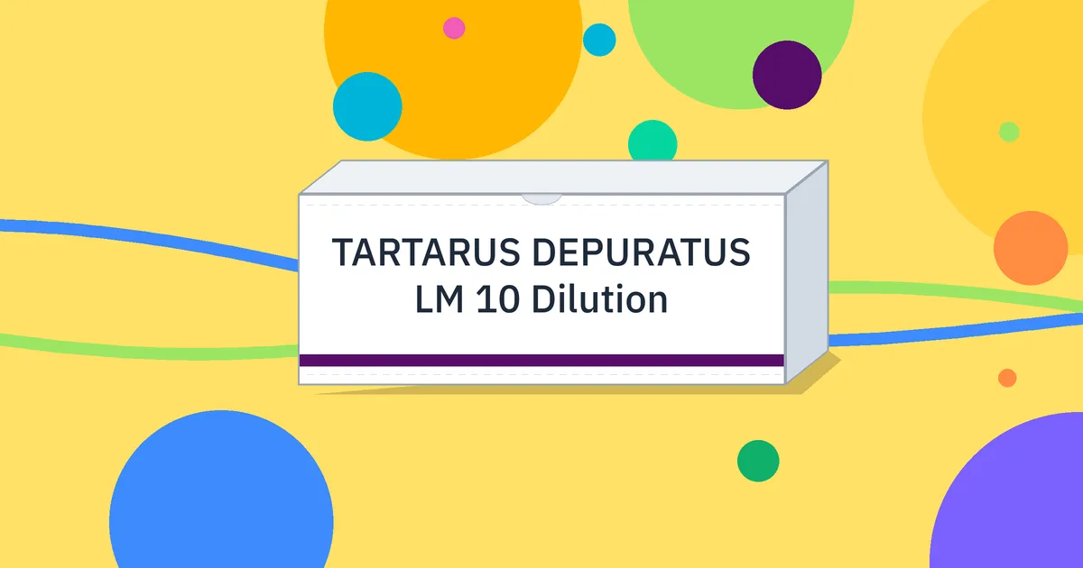 Symbolbild: Packung mit der Aufschrift TARTARUS DEPURATUS LM 10 Dilution (PZN 13688104) – Verfügbarkeit und Bezug in Apotheken in Frankfurt am Main