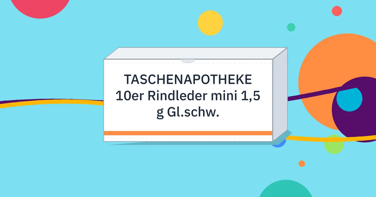 Symbolbild: Packung mit der Aufschrift TASCHENAPOTHEKE 10er Rindleder mini 1,5 g Gl.schw. (PZN 00417421) – Verfügbarkeit und Bezug in Apotheken in Frankfurt am Main