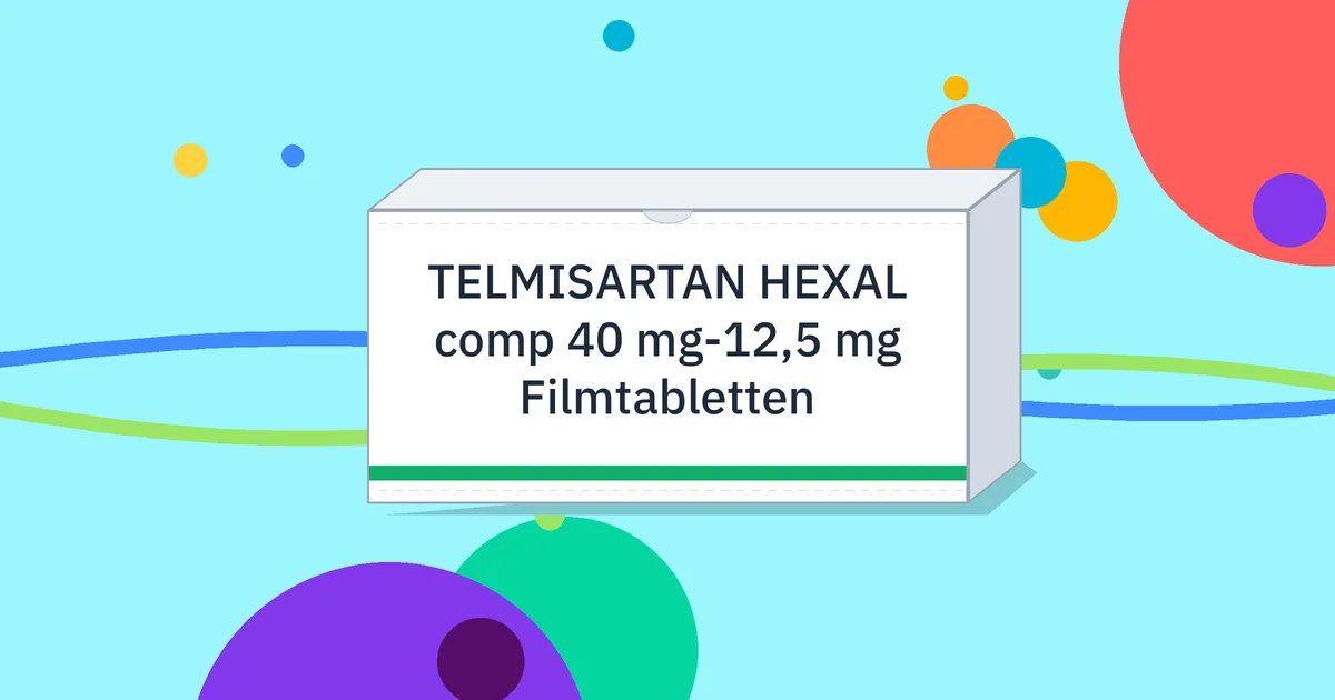 Symbolbild: Packung mit der Aufschrift TELMISARTAN HEXAL comp 40 mg-12,5 mg Filmtabletten (PZN 10298087) – Verfügbarkeit und Bezug in Apotheken in Frankfurt am Main