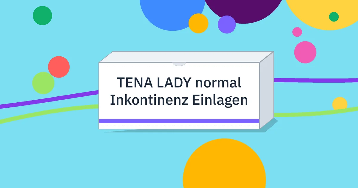 Symbolbild: Packung mit der Aufschrift TENA LADY normal Inkontinenz Einlagen (PZN 17312732) – Verfügbarkeit und Bezug in Apotheken in Frankfurt am Main