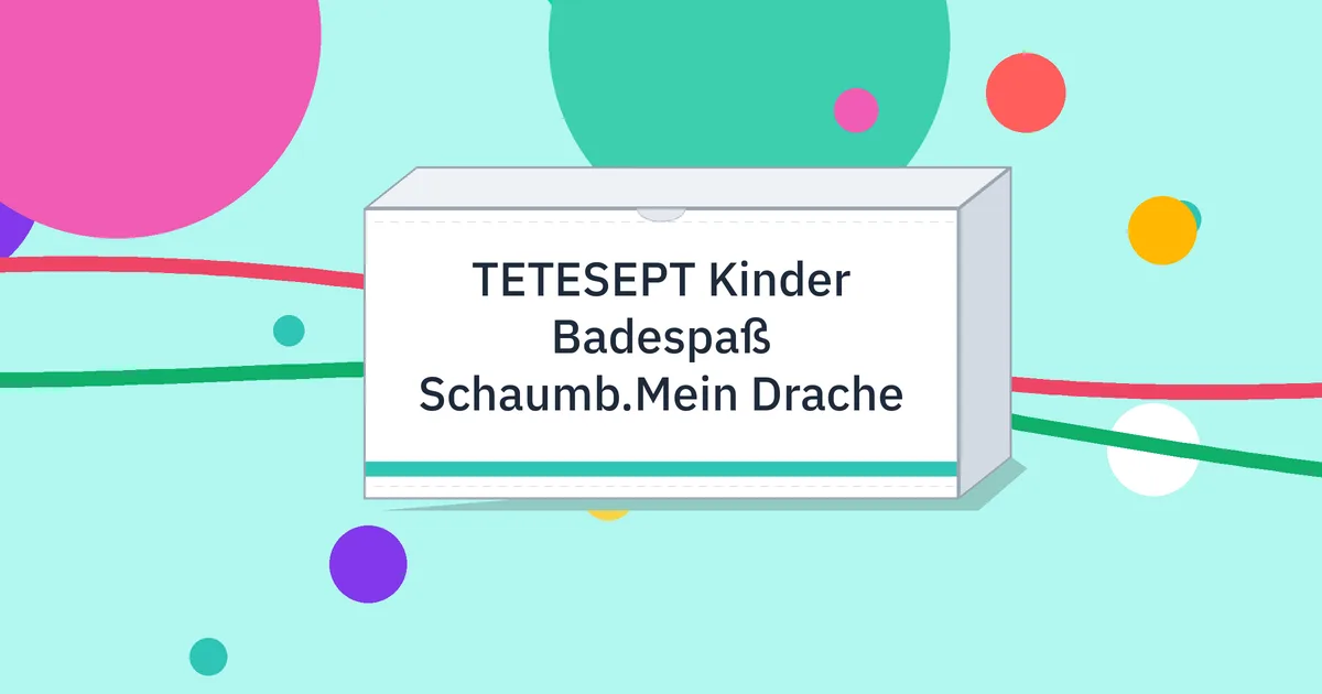 Symbolbild: Packung mit der Aufschrift TETESEPT Kinder Badespaß Schaumb.Mein Drache (PZN 13655843) – Verfügbarkeit und Bezug in Apotheken in Frankfurt am Main