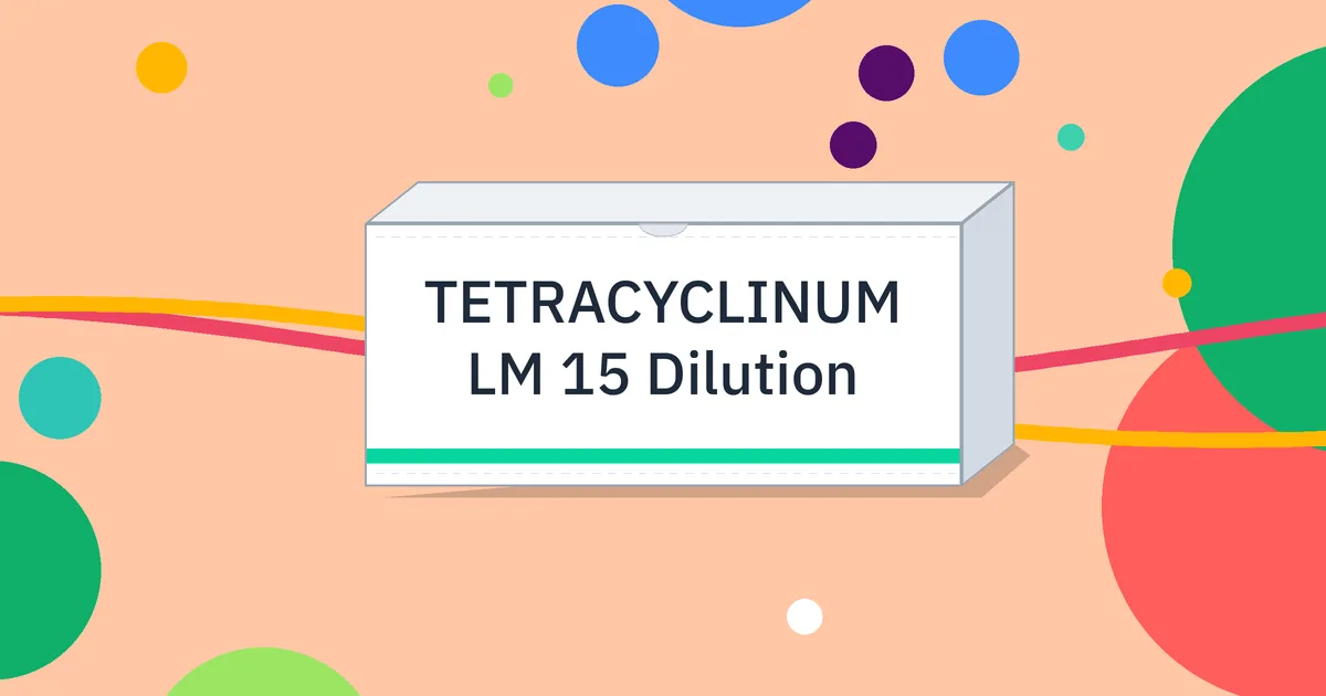 Symbolbild: Packung mit der Aufschrift TETRACYCLINUM LM 15 Dilution (PZN 13689121) – Verfügbarkeit und Bezug in Apotheken in Frankfurt am Main