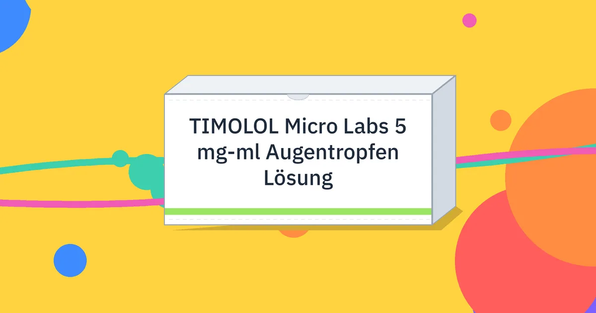 Symbolbild: Packung mit der Aufschrift TIMOLOL Micro Labs 5 mg-ml Augentropfen Lösung (PZN 15228281) – Verfügbarkeit und Bezug in Apotheken in Frankfurt am Main