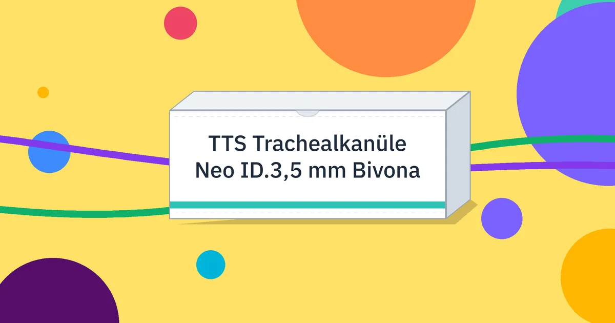Symbolbild: Packung mit der Aufschrift TTS Trachealkanüle Neo ID.3,5 mm Bivona (PZN 02257045) – Verfügbarkeit und Bezug in Apotheken in Frankfurt am Main