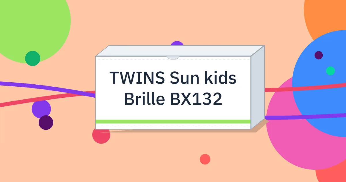 Symbolbild: Packung mit der Aufschrift TWINS Sun kids Brille BX132 (PZN 13344876) – Verfügbarkeit und Bezug in Apotheken in Frankfurt am Main