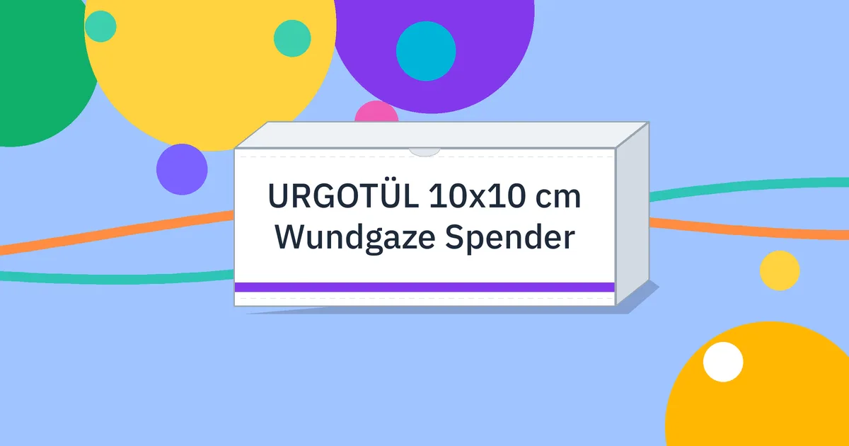 Symbolbild: Packung mit der Aufschrift URGOTÜL 10x10 cm Wundgaze Spender (PZN 20607980) – Verfügbarkeit und Bezug in Apotheken in Frankfurt am Main