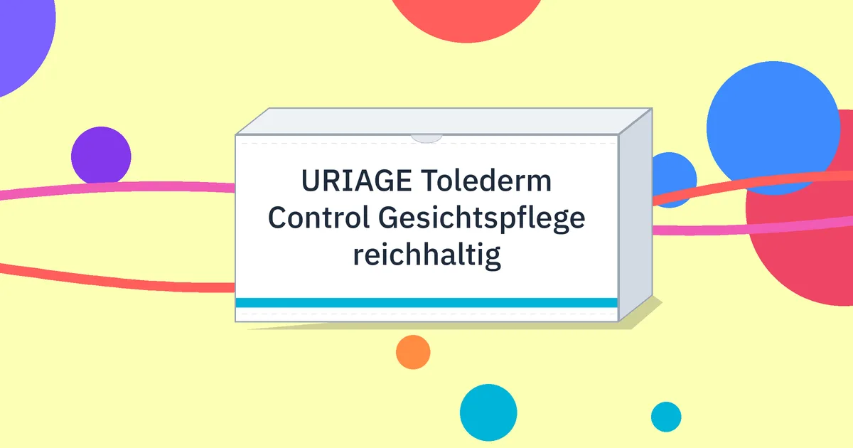 Symbolbild: Packung mit der Aufschrift URIAGE Tolederm Control Gesichtspflege reichhaltig (PZN 19842842) – Verfügbarkeit und Bezug in Apotheken in Frankfurt am Main