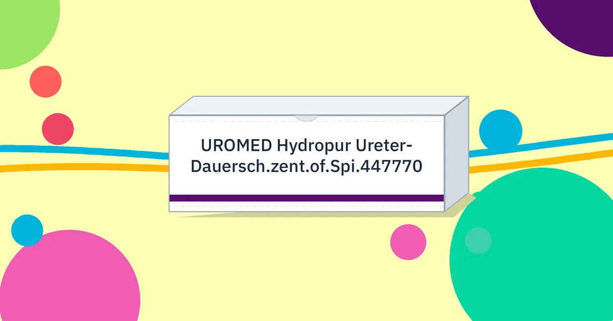 Symbolbild: Packung mit der Aufschrift UROMED Hydropur Ureter-Dauersch.zent.of.Spi.447770 (PZN 11371679) – Verfügbarkeit und Bezug in Apotheken in Frankfurt am Main
