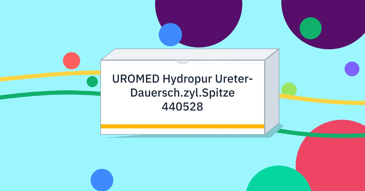 Symbolbild: Packung mit der Aufschrift UROMED Hydropur Ureter-Dauersch.zyl.Spitze 440528 (PZN 11371001) – Verfügbarkeit und Bezug in Apotheken in Frankfurt am Main