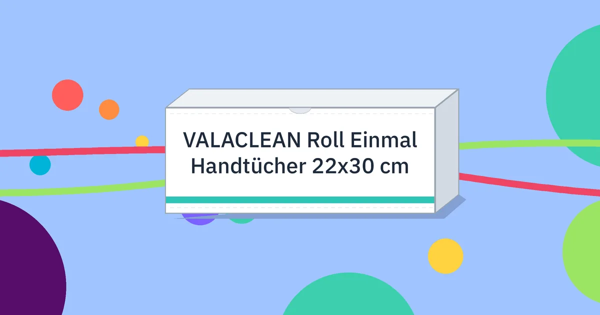 Symbolbild: Packung mit der Aufschrift VALACLEAN Roll Einmal Handtücher 22x30 cm (PZN 13745960) – Verfügbarkeit und Bezug in Apotheken in Frankfurt am Main