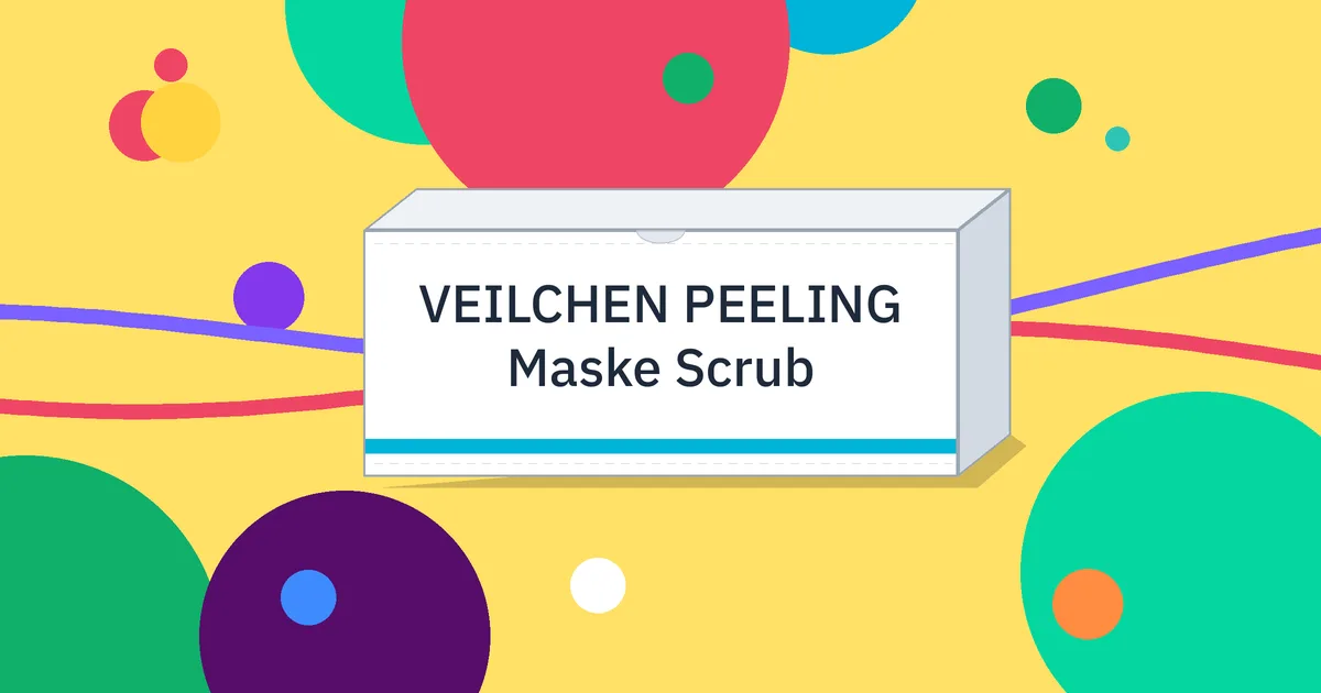 Symbolbild: Packung mit der Aufschrift VEILCHEN PEELING Maske Scrub (PZN 11179769) – Verfügbarkeit und Bezug in Apotheken in Frankfurt am Main
