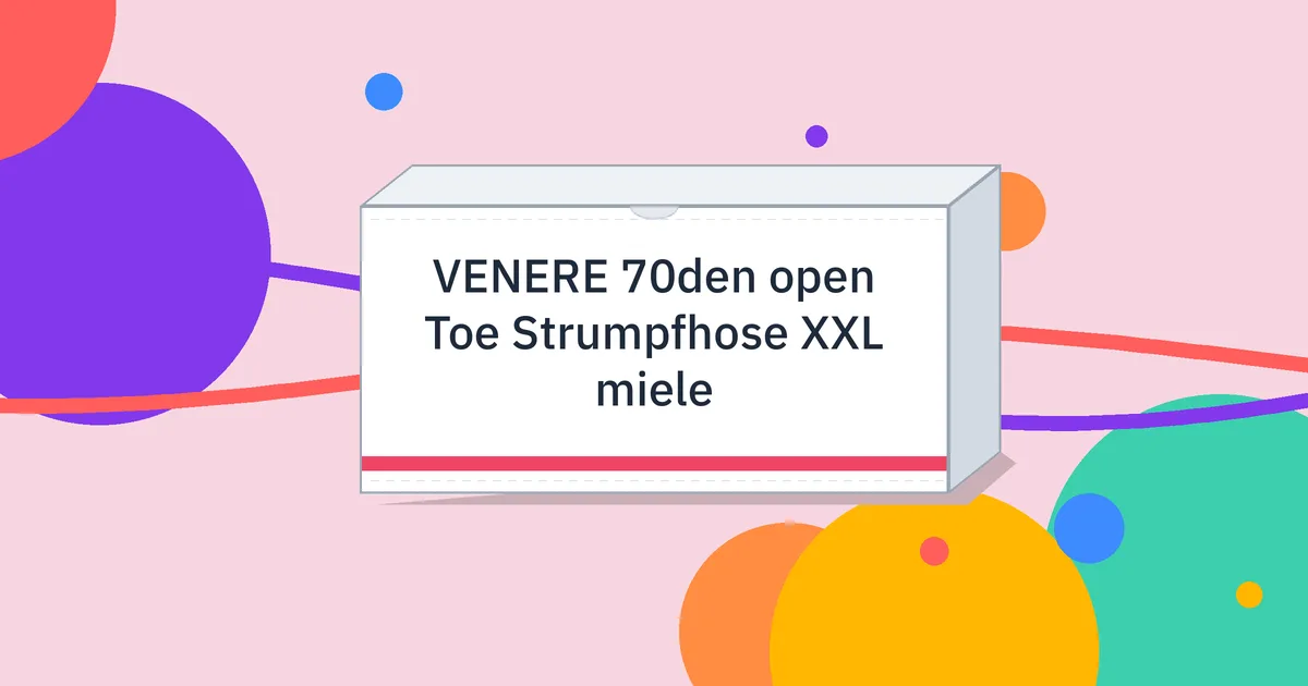 Symbolbild: Packung mit der Aufschrift VENERE 70den open Toe Strumpfhose XXL miele (PZN 16174512) – Verfügbarkeit und Bezug in Apotheken in Frankfurt am Main