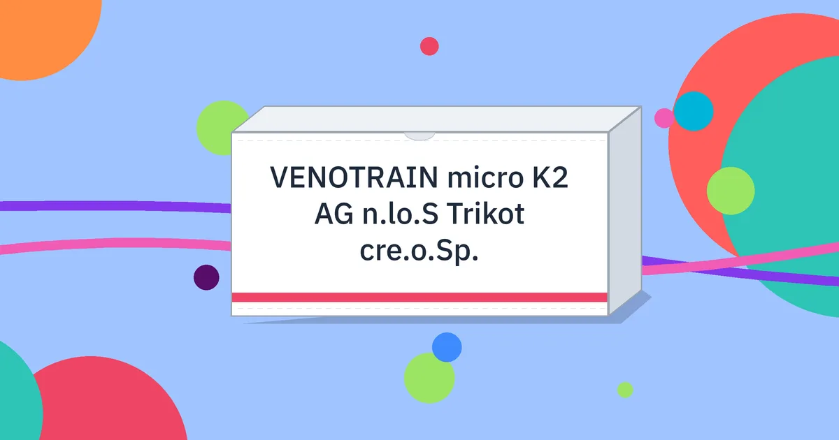 Symbolbild: Packung mit der Aufschrift VENOTRAIN micro K2 AG n.lo.S Trikot cre.o.Sp. (PZN 05712426) – Verfügbarkeit und Bezug in Apotheken in Frankfurt am Main
