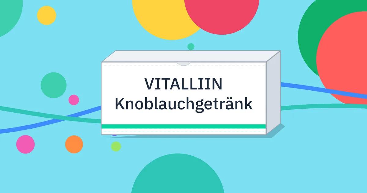 Symbolbild: Packung mit der Aufschrift VITALLIIN Knoblauchgetränk (PZN 02291792) – Verfügbarkeit und Bezug in Apotheken in Frankfurt am Main