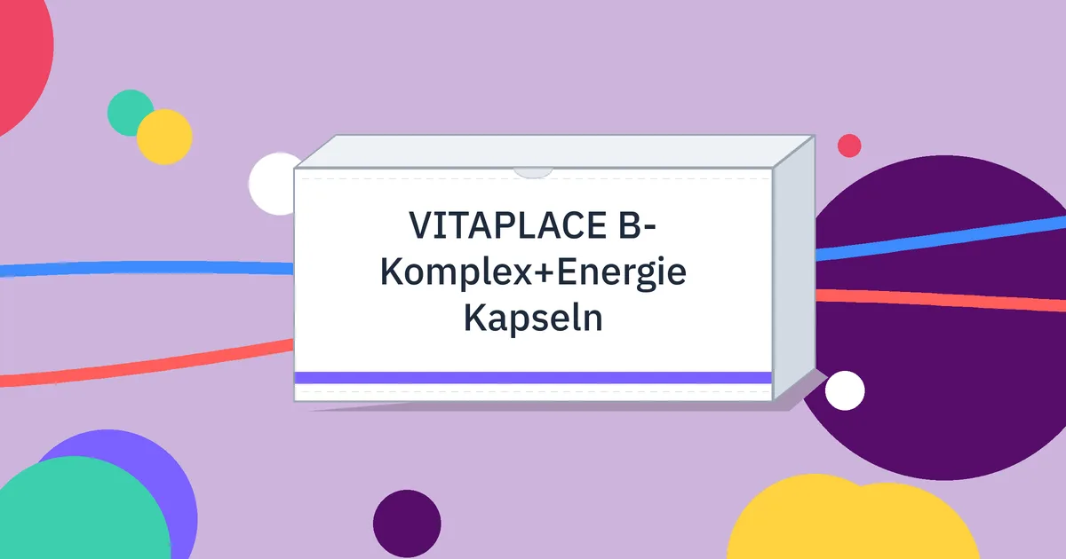 Symbolbild: Packung mit der Aufschrift VITAPLACE B-Komplex+Energie Kapseln (PZN 13922988) – Verfügbarkeit und Bezug in Apotheken in Frankfurt am Main
