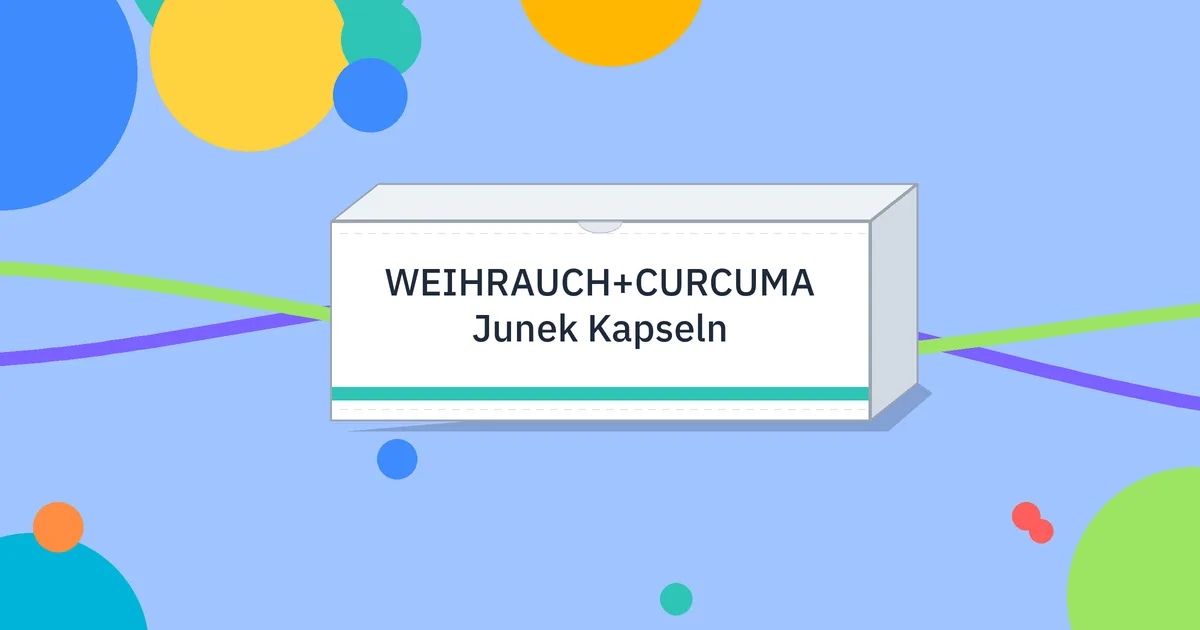 Symbolbild: Packung mit der Aufschrift WEIHRAUCH+CURCUMA Junek Kapseln (PZN 16571986) – Verfügbarkeit und Bezug in Apotheken in Frankfurt am Main