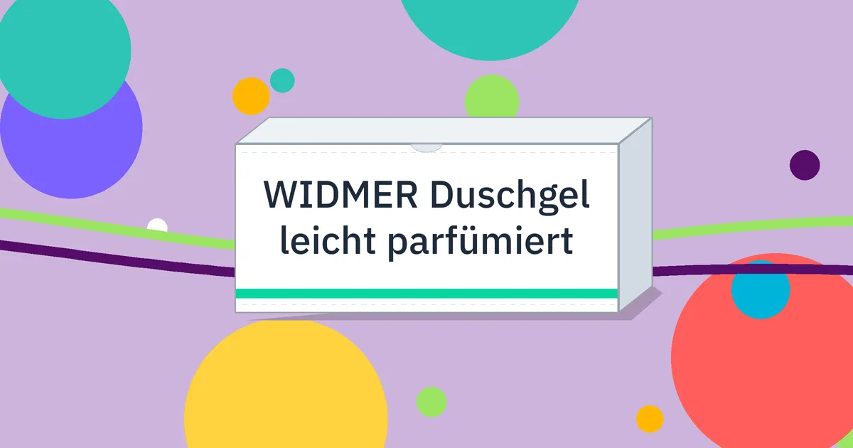 Symbolbild: Packung mit der Aufschrift WIDMER Duschgel leicht parfümiert (PZN 09921753) – Verfügbarkeit und Bezug in Apotheken in Frankfurt am Main