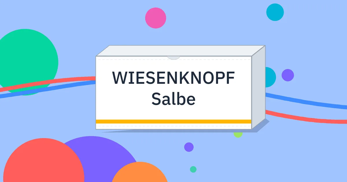 Symbolbild: Packung mit der Aufschrift WIESENKNOPF Salbe (PZN 18301937) – Verfügbarkeit und Bezug in Apotheken in Frankfurt am Main