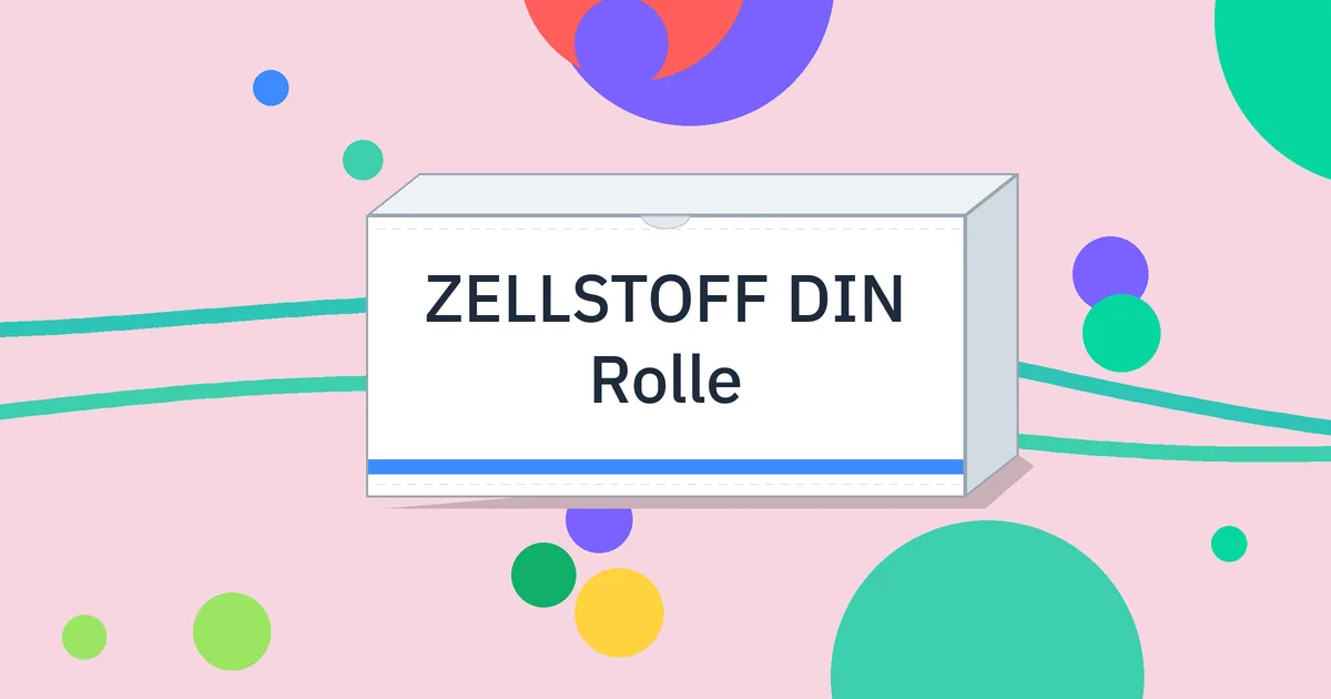 Symbolbild: Packung mit der Aufschrift ZELLSTOFF DIN Rolle (PZN 01722250) – Verfügbarkeit und Bezug in Apotheken in Frankfurt am Main