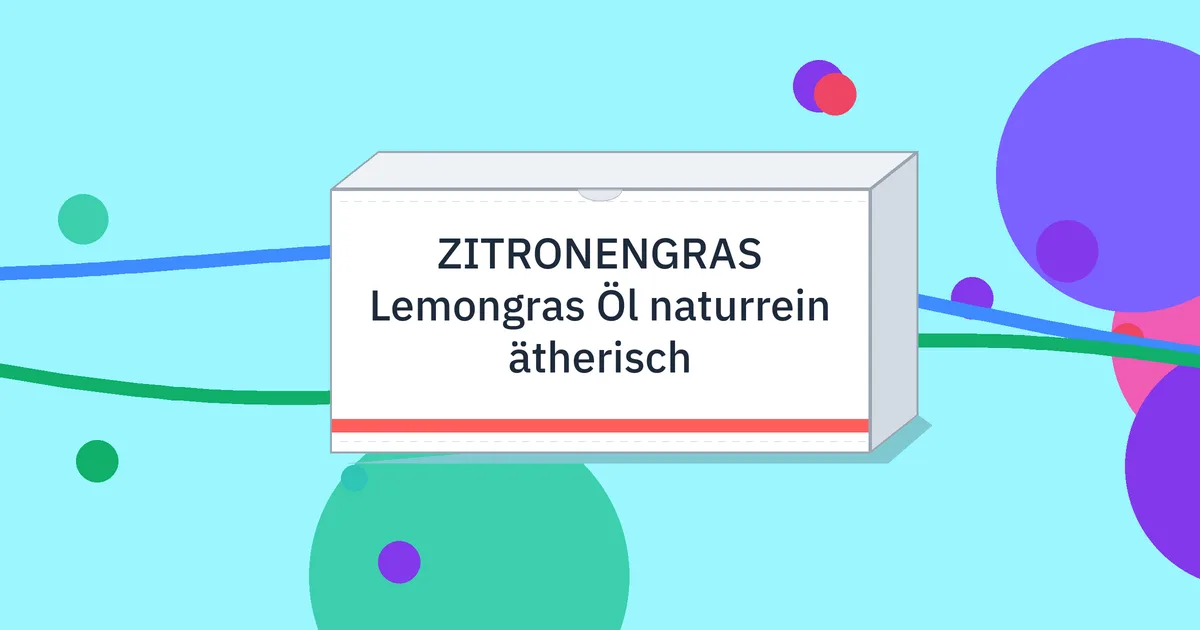 Symbolbild: Packung mit der Aufschrift ZITRONENGRAS Lemongras Öl naturrein ätherisch (PZN 15880739) – Verfügbarkeit und Bezug in Apotheken in Frankfurt am Main